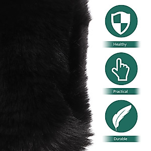 VORCOOL Faux Fur Hand Muffs Warm Winter Muffs for Women Girls Black