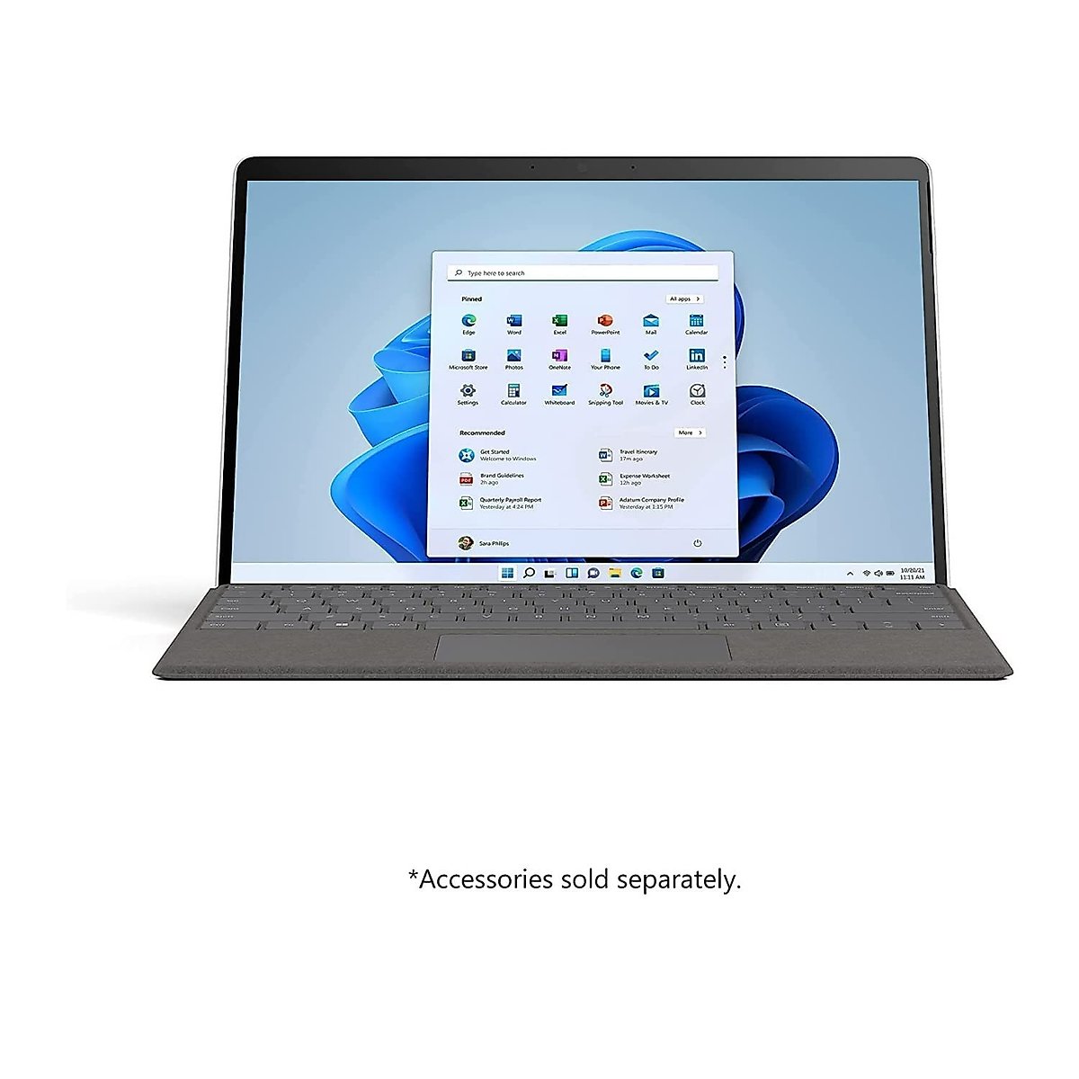 Microsoft 13" Multi-Touch Surface Pro X Tablet, SQ2, 16GB RAM, 256GB SSD, Adreno 690 GPU, PixelSense 10-Point Touch Display, Windows 10 Pro (Wi-Fi Only, Platinum) (Renewed)