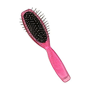 Sophia's Doll Hair Brush, Ideal for Dolls with Synthetic or Wig-Like Hair, Sized for Smaller Hands, in Glittery Hot Pink