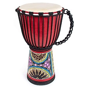 Kmise 8" Djembes African Hand Drum Mahogany Standard Goat Skin Drumhead (MI3039)