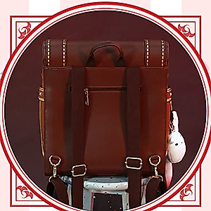 Cosplay Bag Backpack Travel Bag Role Play Costume Accessories Props with Plush Toy