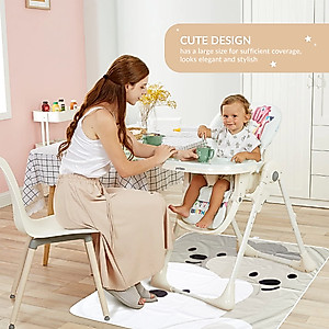 Splat Mat for Under High Chair - Splash Mat | Large 51" x 46" Size | Washable & Water Resistant | Avoid Messes | Multiple Uses | Easy to Wipe | Quick Drying - Comes w/ Carrying case for Floor & Table