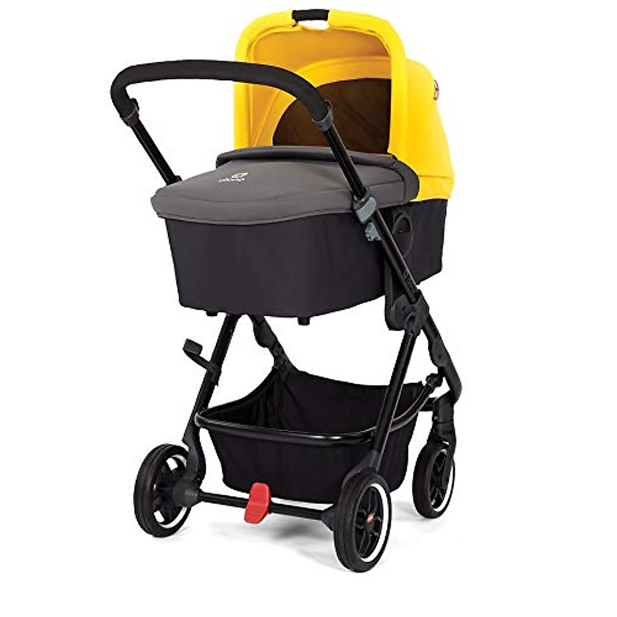 Diono Excurze Carrycot for Newborn Baby, Stroller Bassinet for Baby, Breathable Mattress for Comfortable Sleeping, Suitable from Birth, Yellow Sulphur