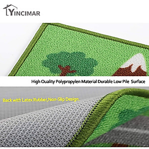 Yincimar Kids Carpet Playmat Rug,6.6x5.0 ft Extra Large City Life Carpet Learning Exercise Mat Educational Car Rug Play Game Rug for Baby Toddler Boy Bedroom Playroom