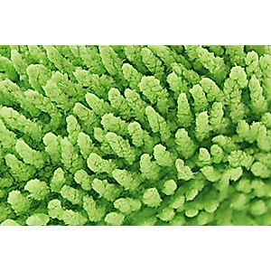 Detailer's Preference Reversible Wash and Scour Mitt – Cross Weave & Chenille Microfiber Washing Mitten for Car Cleaning, Lime Green