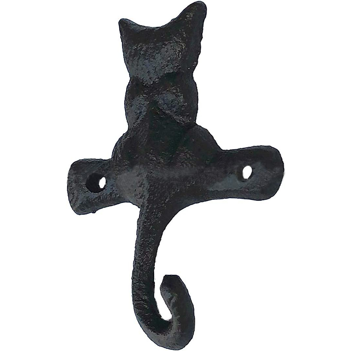 DPOWERFUL Coat Hooks Cat Wall Hooks Cast Iron Coat Hooks Towel Hooks Metal Rustic Key Hooks Vintage Decorative Wall Decor with Screws Antique Dark Rust 3 Pack