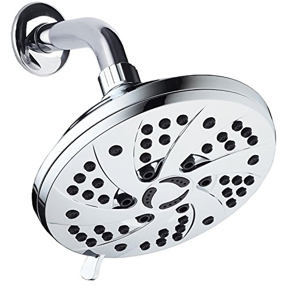 High Pressure 6-inch / 6-Setting Premium Rain Shower Head by AquaDance for the Ultimate Shower Spa Experience! Officially Independently Tested to Meet Strict US Quality & Performance Standards!