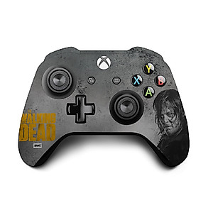 Head Case Designs Officially Licensed AMC The Walking Dead Daryl Double Exposure Daryl Dixon Graphics Vinyl Sticker Gaming Skin Case Cover Compatible With Xbox One S Console and Controller Bundle