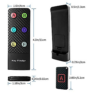 Key Finder, Chlovoe Item Finder with 85 dB Loud Beeps, Wireless Item Tracker, Key, Purse, Phone, Glasses, Luggage, Pet Tracker(2 RF Transmitters, 6 Receivers).