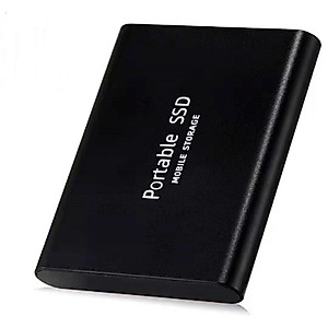 RIIOO Mobile Solid State Drive 4T Portable Solid State Drive Upgrade and Expansion Mini Version is Easy to Carry 3 Inches × 2.28 Inches (Black)