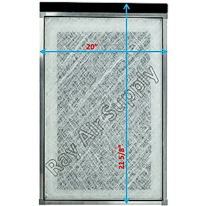 RAYAIR SUPPLY 20 x 21 5/8 Dynamic Air Cleaner Replacement Filter Pads 20 x 21 5/8 Refills (3 Pack) White