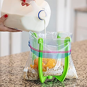 Bag Well Sealable Bag Holder for Gallon and Quart Size Food Storage Bags
