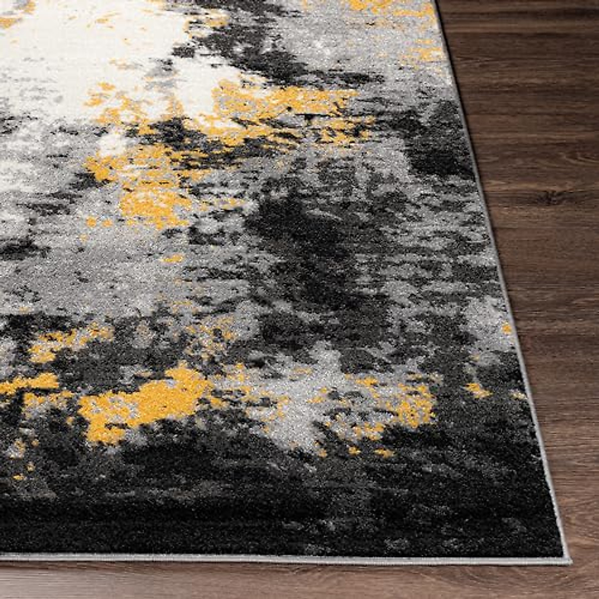 Livabliss Cantrell Modern Abstract Area Rug,7'10" x 10'(8' x 10'),Black