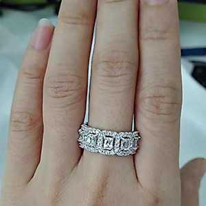 Nattaphol Solid 925 Sterling Silver Wedding Ring Engagement Band 2 Ct AAA CZ Eternity Classic Jewelry for Women (6)