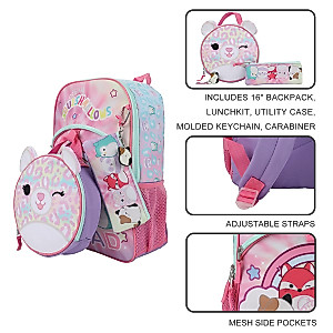 Squishmallows Michaela Cheetah 5-Piece Backpack Set