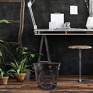 BestGiftEver Wastebaskets with Horse and Star Metal Mesh Wire Copper Finish - Rustic Western Cabin Lodge Ranch Decor