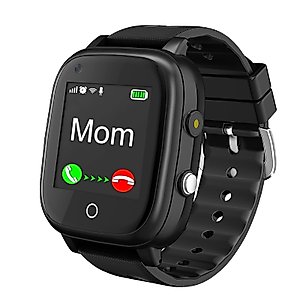 cjc 4G Kids Smartwatch with GPS Tracker,Smart Watch w Camera for Kids,2 Way Voice & Video Call SOS Alert Smartphone Cell Phone Smart Watch,4-15 Years Boys Girls Children Birthday, Black