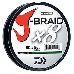 Daiwa J-BRAIDX8, Filler Spool, Dark Green, Mono Dia.= 6lb.