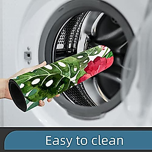 VBFOFBV Bathroom Rugs Absorbent Bath Mats for Bathroom Kitchen Bath Rugs Indoor Outdoor Area Rugs, Tropical Palm Leaf Flowers Hawaiian Modern