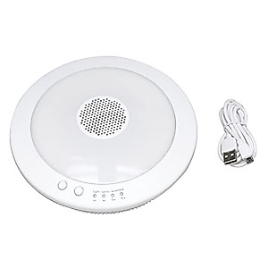 Good Earth Lighting LED Indoor/Outdoor Rechargeable Bluetooth Speaker Light - White, IP65, 4000K, 150 Lumens, Light Timer, USB Charging Cord Included, 30,000 Hour Rated Lamp Life