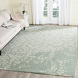 SAFAVIEH Bella Collection 6' x 9' Light Grey/Ivory BEL125B Handmade Premium Wool Area Rug