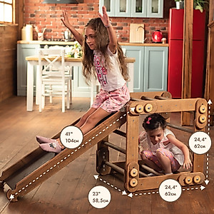 Foldable Snake Pickler Set 8in1 with Climber and Slide with ramp - Montessori Climbing Toys for Toddlers and Kids 1-7 y.o.