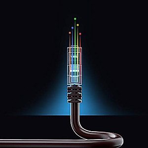 Maximm Cat 6 Ethernet Cable 100 Ft, 100% Pure Copper, Cat6 Cable LAN Cable, Internet Cable, Patch Cable and Network Cable - UTP (Brown) 100 Feet