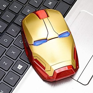 Wireless Mouse 2.4G Full Size Wireless Optical Mice with Nano USB Receiver, 3 Adjustable DPI Levels, 3 Buttons for Notebook, PC, Laptop, Computer (Gold)
