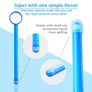 ANGCURE lube applicator for Women,Men,Female Lubricant Tube Shooter with 10ml Scales [2 Pack+Storage Bag] Reusable, Smooth with Rounded Tip & Cap,Easy use/Clean