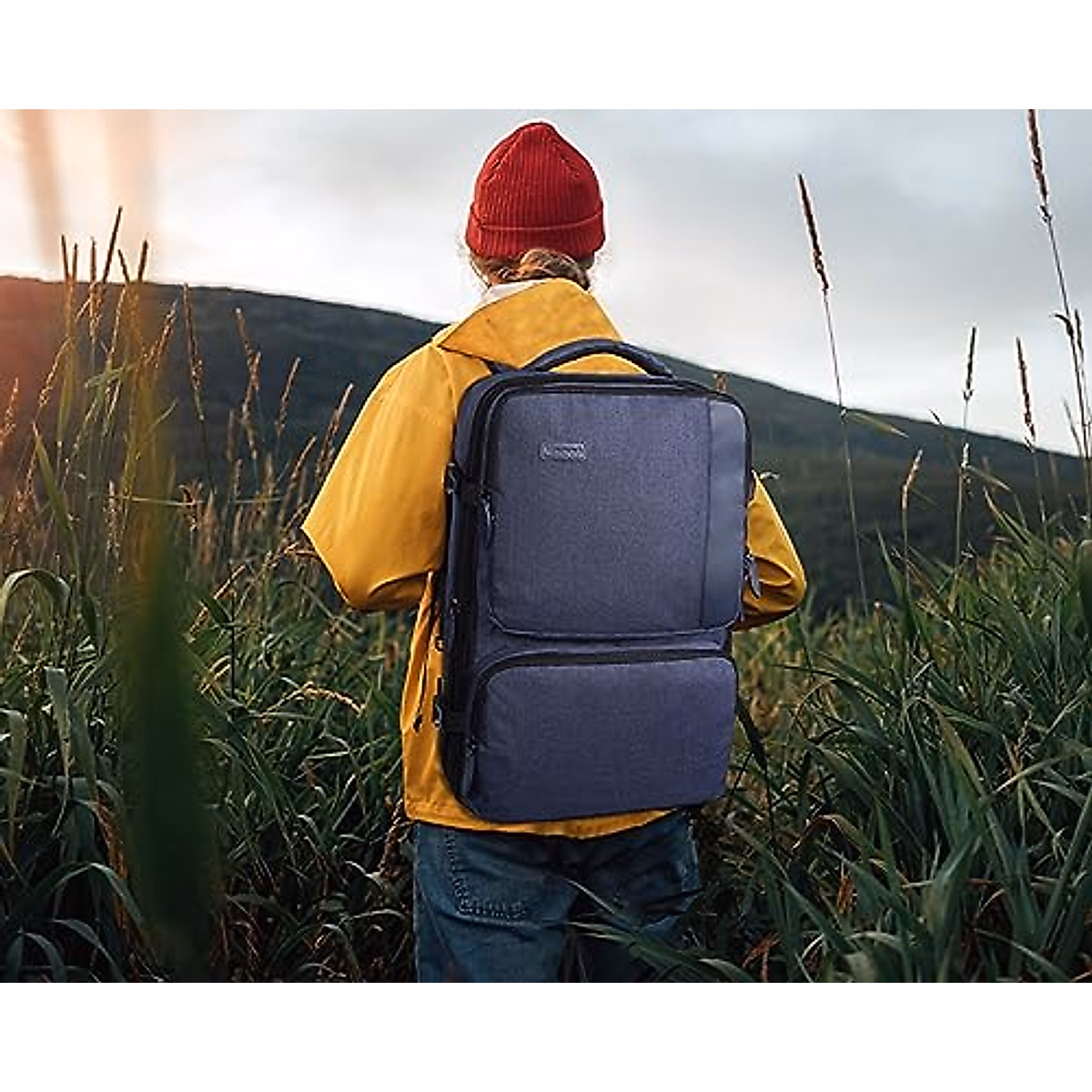 Carry on Backpack, Airline Approved 45L Travel Backpack with 3 Packing Cubes for Men Women, Water Resistant Expandable Overnight Weekender Luggage Daypack Suitcase Duffel Bag, Gift for Travelers, Blue