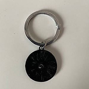 DAGORD Lucky Wheel Keychain Rotatable Arrow Key Chain Cute Circle Key Ring Lover Gifts Enamel Keyring Car Key Holder Keychains for Women, Collection and Display (F)