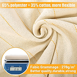 85" × 79" Large Overlocking Tufting Cloth with Marked Lines- Primary Monk's Cloth Punch Needle Fabric for DIY Rug-Punch Tufting Gun