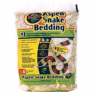 Zoo Med Laboratories Inc-Aspen Snake Bedding- Natural 4 Quart