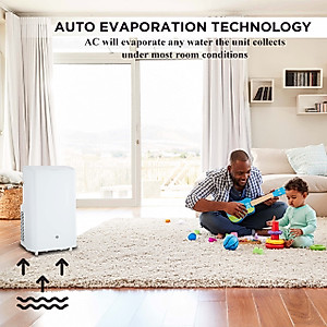 GE 3-in-1 Portable Smart Home Air Conditioner, Dehumidifier & Room Fan | 13,500 BTU | Easy Install Kit Included | Complete With Wifi & Auto-Evaporation Technology | Cools up to 550 Square Feet | 115V