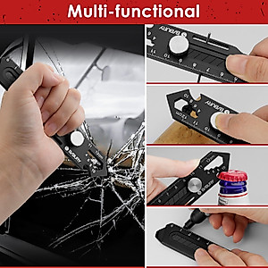 BIBURY 2 Pack Utility Knife, Heave Duty Full Stainless Steel Retractable Box Cutter with 10PCS replaceable Blades (18mm Wide), Multi-functional Extended Razor Knife for Office, Home, School Black