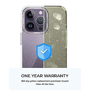 BENKS Designed for iPhone 14 Pro Max Case for Women Girls, Crystal Glitter Shockproof & Anti-Scratch Full Protection [Not Yellowing] Back Cover for iPhone 14 Pro Max (6.7”)