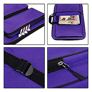 ITODA A3 Art Portfolio Carry Case Bag Drawboard Tote Handheld Storage Portable Shoulder Lightweight Box for 8k Sketch Pad Artist Drawing Painting Supplies