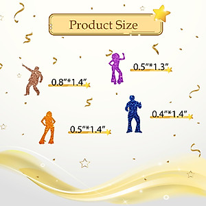 100pcs Disco Confetti, Purple&Blue Glitter 70s 80s Disco Ball Table Confetti, Disco Sign Paper Scatters, Dance Party/Night Disco Themed Party Table Decoration