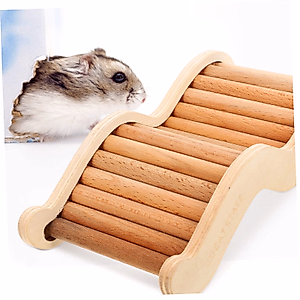 balacoo 3pcs Hamster Climbing Ladder Critter Cage Rabbit Toys for Bunnies Cage Rat Toys Ladder Toy for Chinchilla Hamster Dodging Chinchilla Training Ladder Chinchilla Ladder Wooden