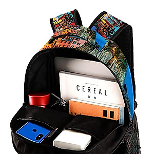 VBFOFBV Travel Backpack, Laptop Backpack for Women Men, Fashion Backpack, Cinqueterre Landscape