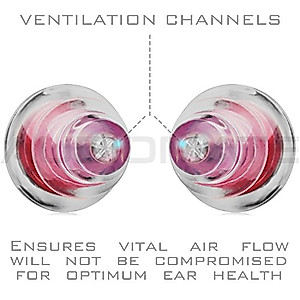 Audiomate High-Fidelity Earplugs with Metal Keychain Carry Case and 2 Interchangeable Earbuds Comfortable Soft Silicone HiFi Noise Attenuating Ear Plugs for Musicians, Concert, Sleeping & More