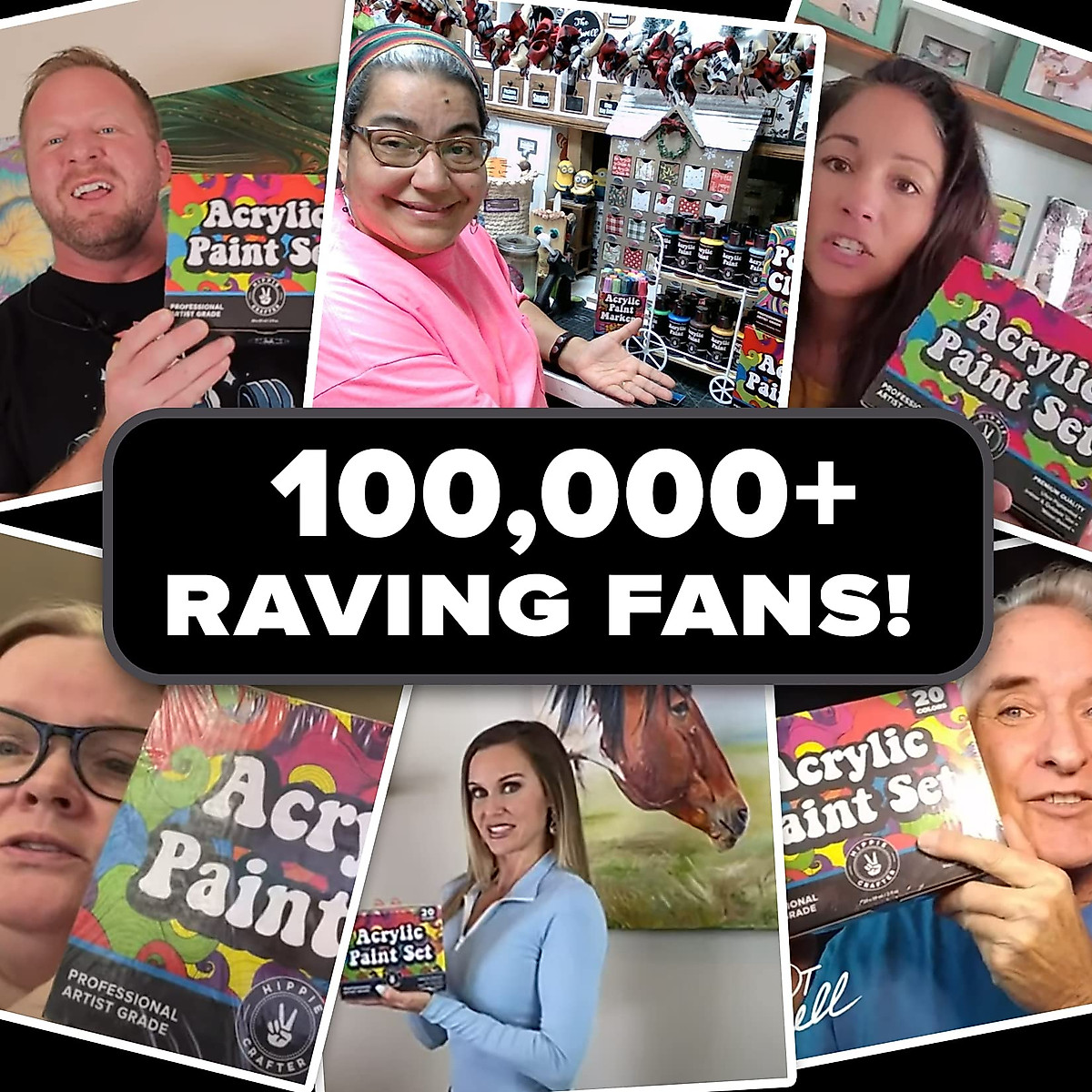 Craft Paint Acrylic Premium Acrylic Paint Set 20 Colors Paint Acrylic | Canvas Paint Ceramic Outdoor Wood Clay Glass Rock Painting 2oz 60ml Bottles for Adults Artists Beginners and Kids Art Supplies