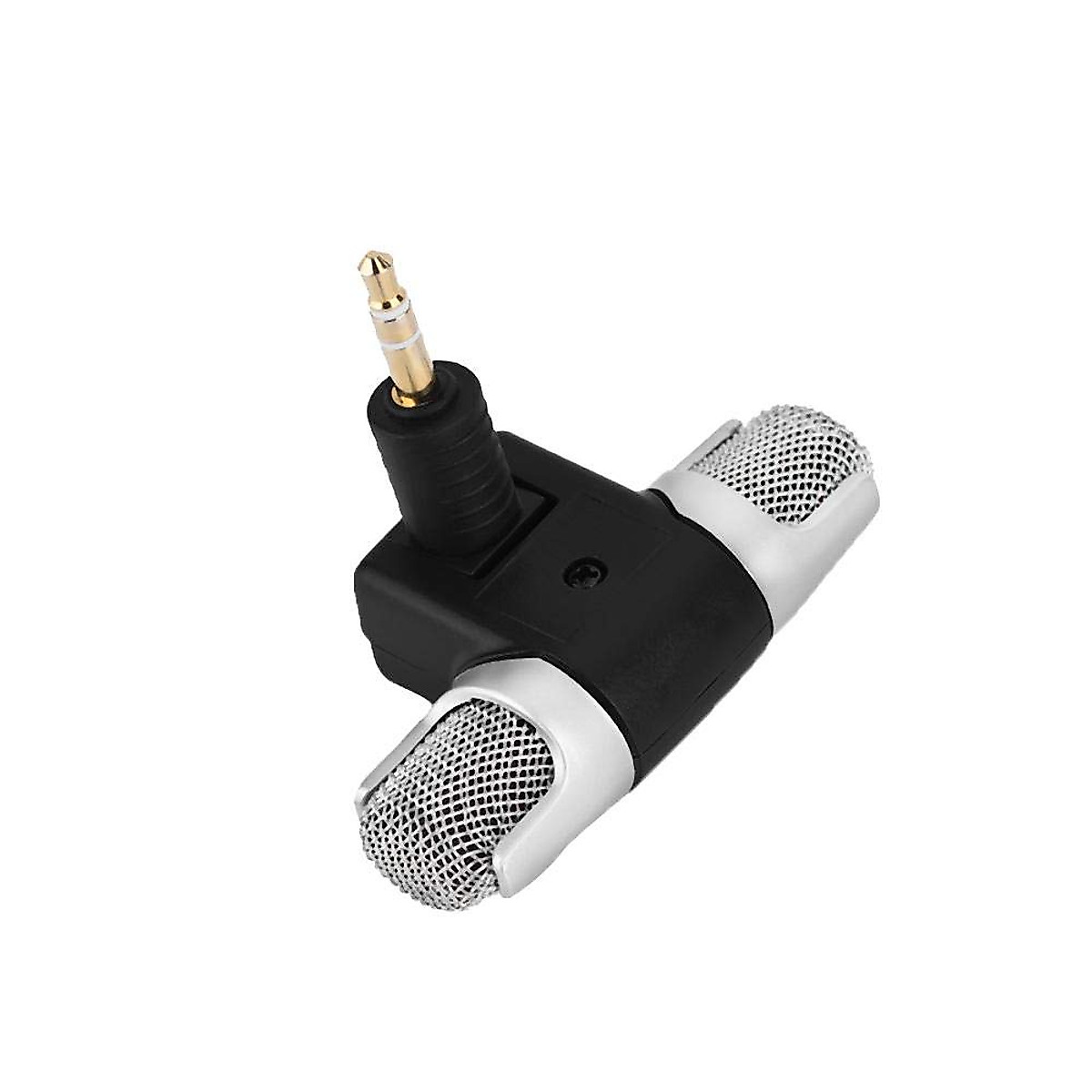 Mini Stereo Microphone for PC Laptop MD Camera, Directional Condenser Flexible Microphone Vlogging Microphone with 3.5mm Gold-Plating Plug