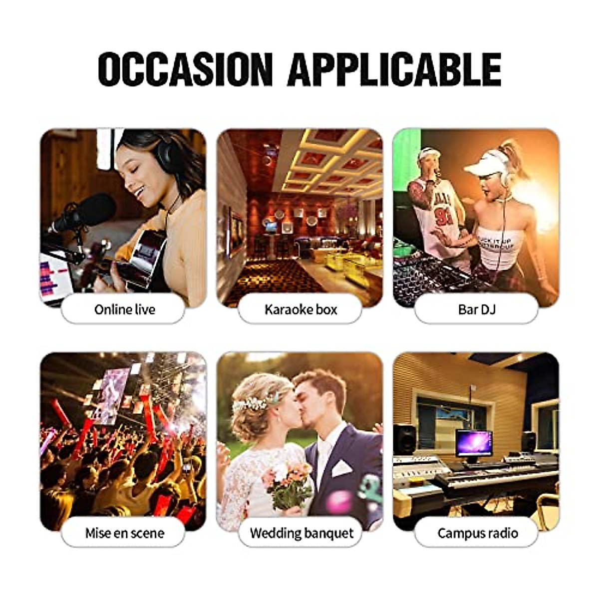 D Debra SI Series Professional Portable Recording Mixer Audio with 99 DSP Digital Effects Mic Preamps and USB for DJ Mixer Console Karaoke Home Recording Studio (SI-8UX)