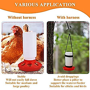 2 Packs Chick Feeder and Waterer Kit 1L Chick Feeder and 1L Chick Waterer Chicken Feeder and Hanging Chicken Waterer for Poultry Farm Chick Water Food Feeder