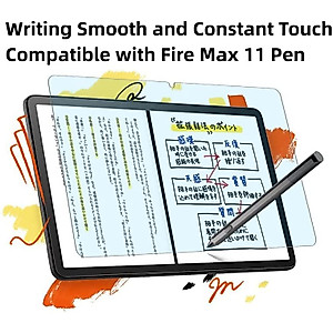 MeideYa [2 Pack] Screen Protector for Amazon Fire Max 11 Screen Protector Tempered Glass [Face ID & Fire Max 11 Stylus Pen Compatible] 9H Hardness High Definition Glass (2 Pack Glass)