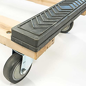 US Cargo Control Rubber Cap Moving Dolly, 18.5 Inch x 32.5 Inch, Heavy Duty Furniture Dolly with Rubber Caps to Secure Load While Moving, Rubber Swivel Wheels for Easy Mobility, Case of 2 Dollies