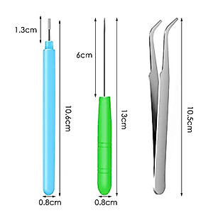 12 Pack Paper Quilling Tools Slotted Kit, Different Sizes Rolling Curling Quilling Needle Pen Curling Coach Paper Cardmaking Project Tools Set