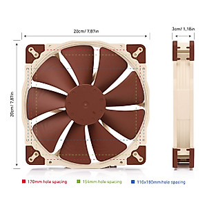 Noctua NF-A20 5V PWM, Premium Quiet Fan with USB Power Adaptor Cable, 4-Pin, 5V Version (200x30mm, Brown)