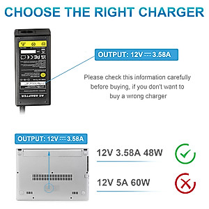 Microsoft Surface Pro 1 Pro 2 Pro RT Power Adapter Charger for Microsoft Surface Pro 1, Pro 2, Surface RT and 10.1 Windows 8 Tablet PC 48W 12V 3.58A